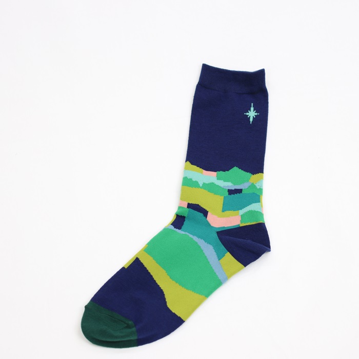 メール便2足まで レディース ソックス カラフルカラー 北欧デザイン 22cm 23cm 24cm socks リンクコーデ お揃い 綿混 ...