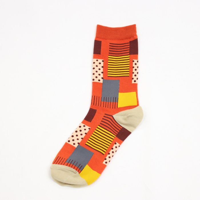 メール便2足まで レディース ソックス カラフルカラー 北欧デザイン 22cm 23cm 24cm socks リンクコーデ お揃い 綿混 ...