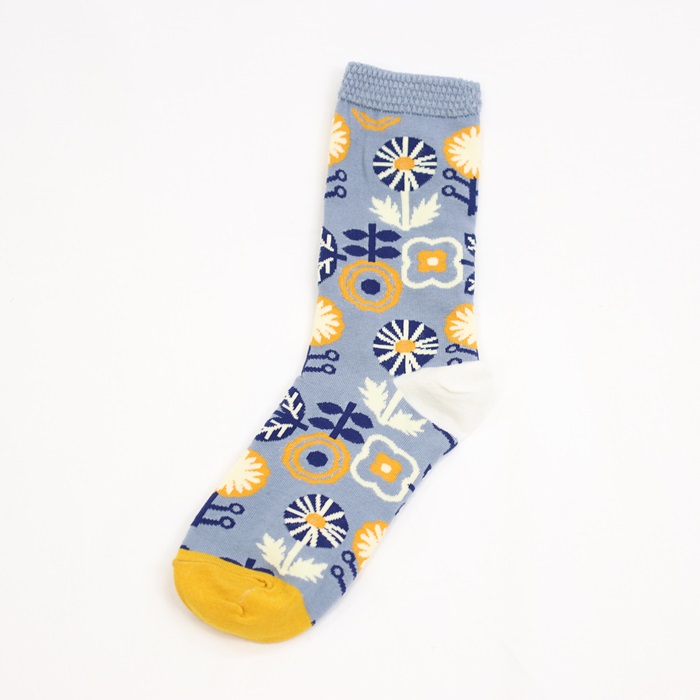 メール便2足まで レディース ソックス カラフルカラー 北欧デザイン 22cm 23cm 24cm socks リンクコーデ お揃い 綿混 ...