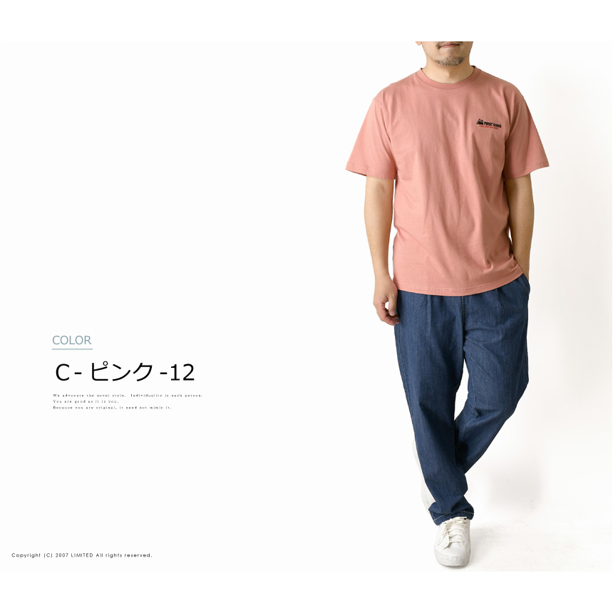 FirstDown ファーストダウン EX USAコットン 半袖 Tシャツ バックプリント アウトドア ブランド キャンプ SDG's サスティナブル【L1-1167】 通販A15 送料無料 ...