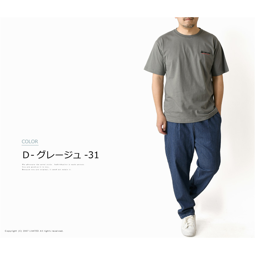 FirstDown ファーストダウン EX USAコットン 半袖 Tシャツ バックプリント アウトドア ブランド キャンプ SDG's サスティナブル【L1-1167】 通販A15 送料無料 ...