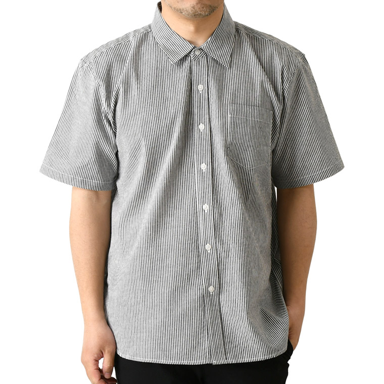 袖の長さが選べる ブロード シャツ メンズ ストライプ 長袖 7分袖 半袖 レギュラーシルエット 春 夏 秋 【RQ1283】 送料無料 通販 ...