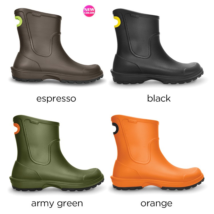 Yahoo!ショッピング - クロックス ウェリー レインブーツ メンズ カジュアル ショートブーツ 長靴 crocs wellie rain ...