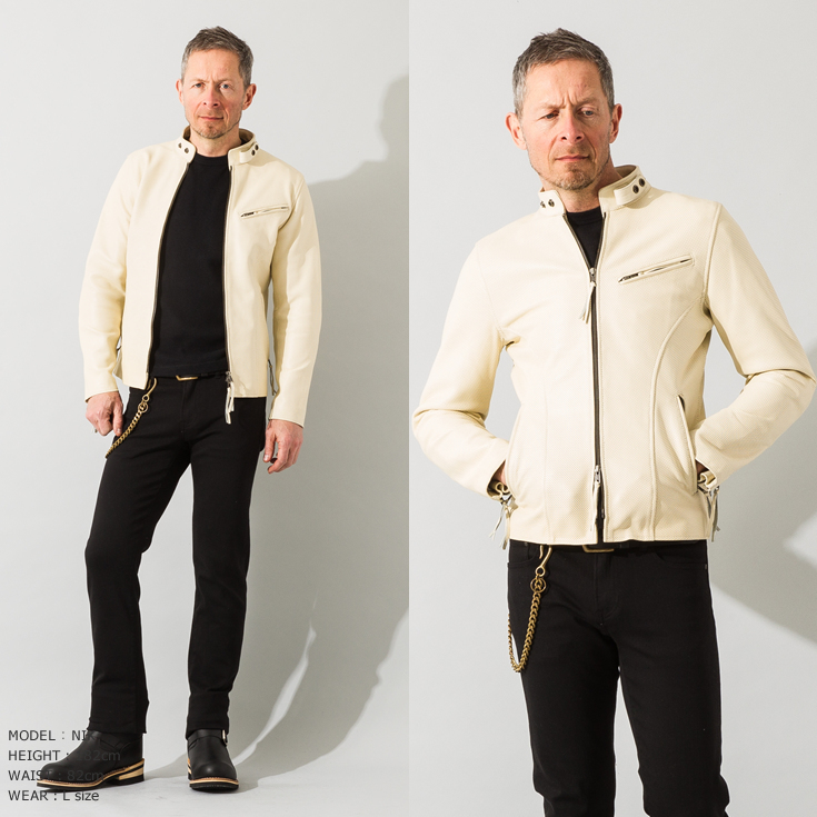 Liugoo Leathers 本革 メッシュレザー シングルライダース Liugoo Leathers 本革 メッシュレザー シングルライダース