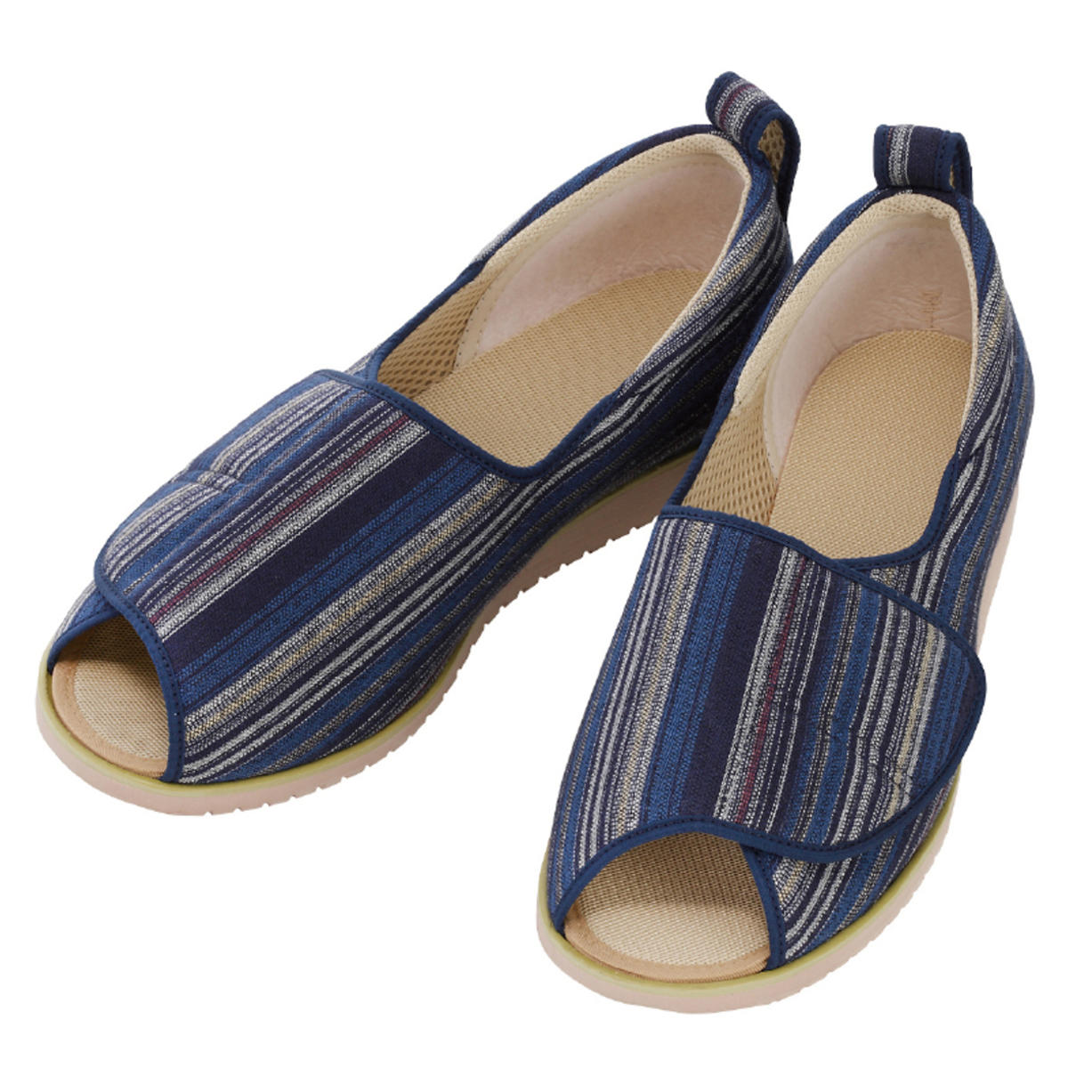 介護シューズ 両足 3E S〜M オープン和 なごみ 施設用 （ 介護靴 靴 レディース メンズ 室内 軽量 抗菌 防臭 撥水 転倒予防 介護用 おしゃれ あゆみ ） :426585:リビン ...