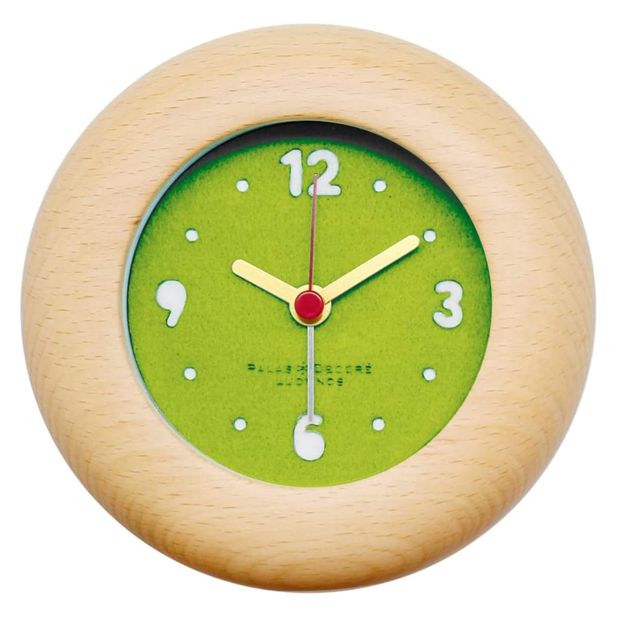 置き時計 イハナ フェルト アラームクロック 天然木 （ 時計 置時計 アナログ時計 アラーム 目覚まし時計 とけい クロック アナログ めざまし 丸 木 北欧 ） :438625:リビン ...