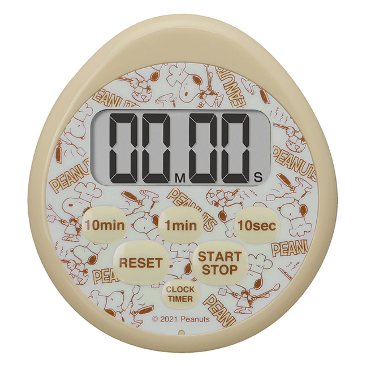 ドリテック キッチンタイマー PEANUT 防水 時計付き （ dretec デジタル タイマー スヌーピー マグネット スタンド ...