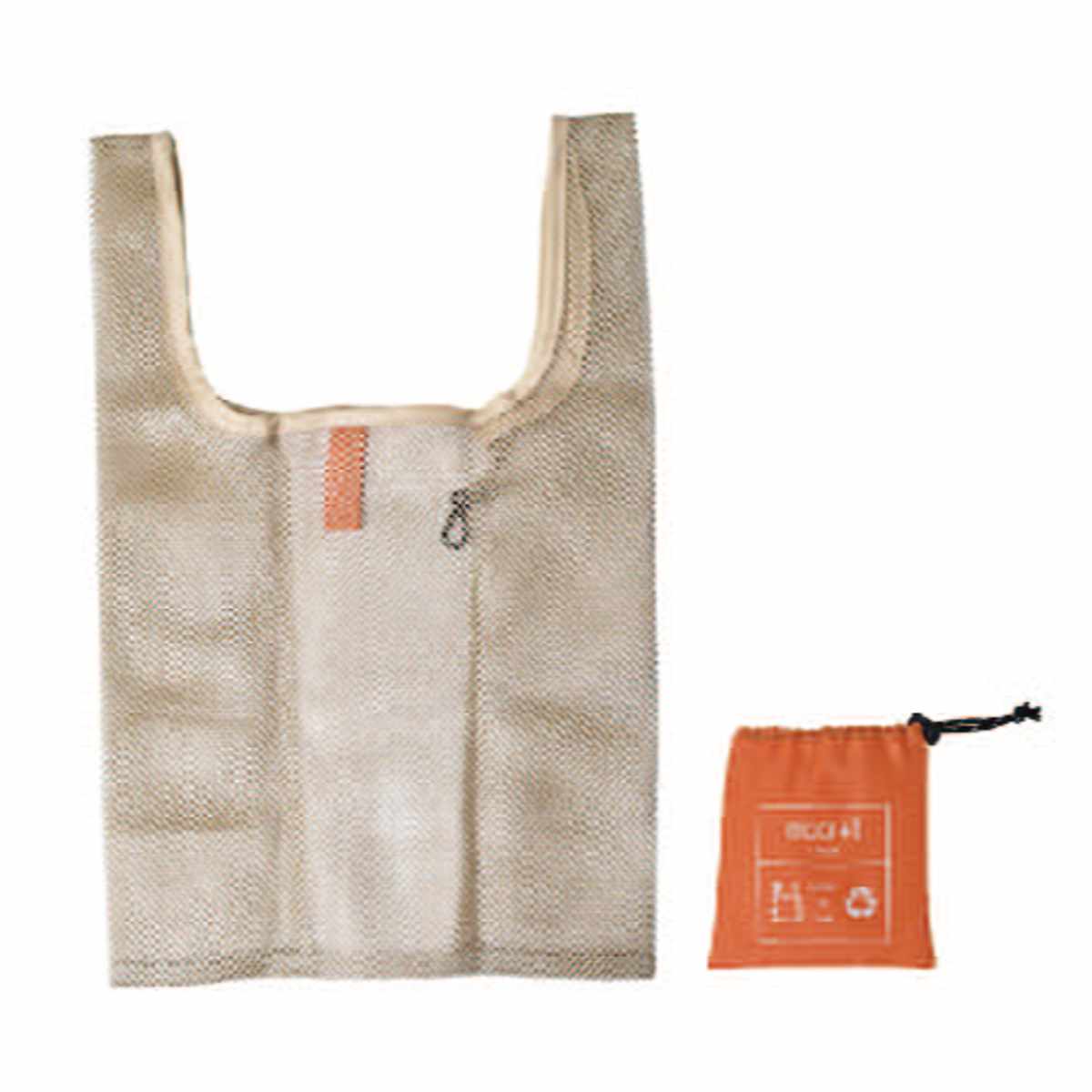nicott エコバッグ ET メッシュ BAG マチ付き 収納袋付き （ マイバッグ トートバッグ 買い物バッグ レジ袋 レジバッグ 買い物袋 折りたたみ ） : リビングート ヤフー店 ...