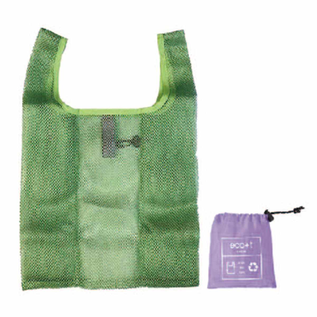 nicott エコバッグ ET メッシュ BAG マチ付き 収納袋付き （ マイバッグ トートバッグ 買い物バッグ レジ袋 レジバッグ 買い物 ...