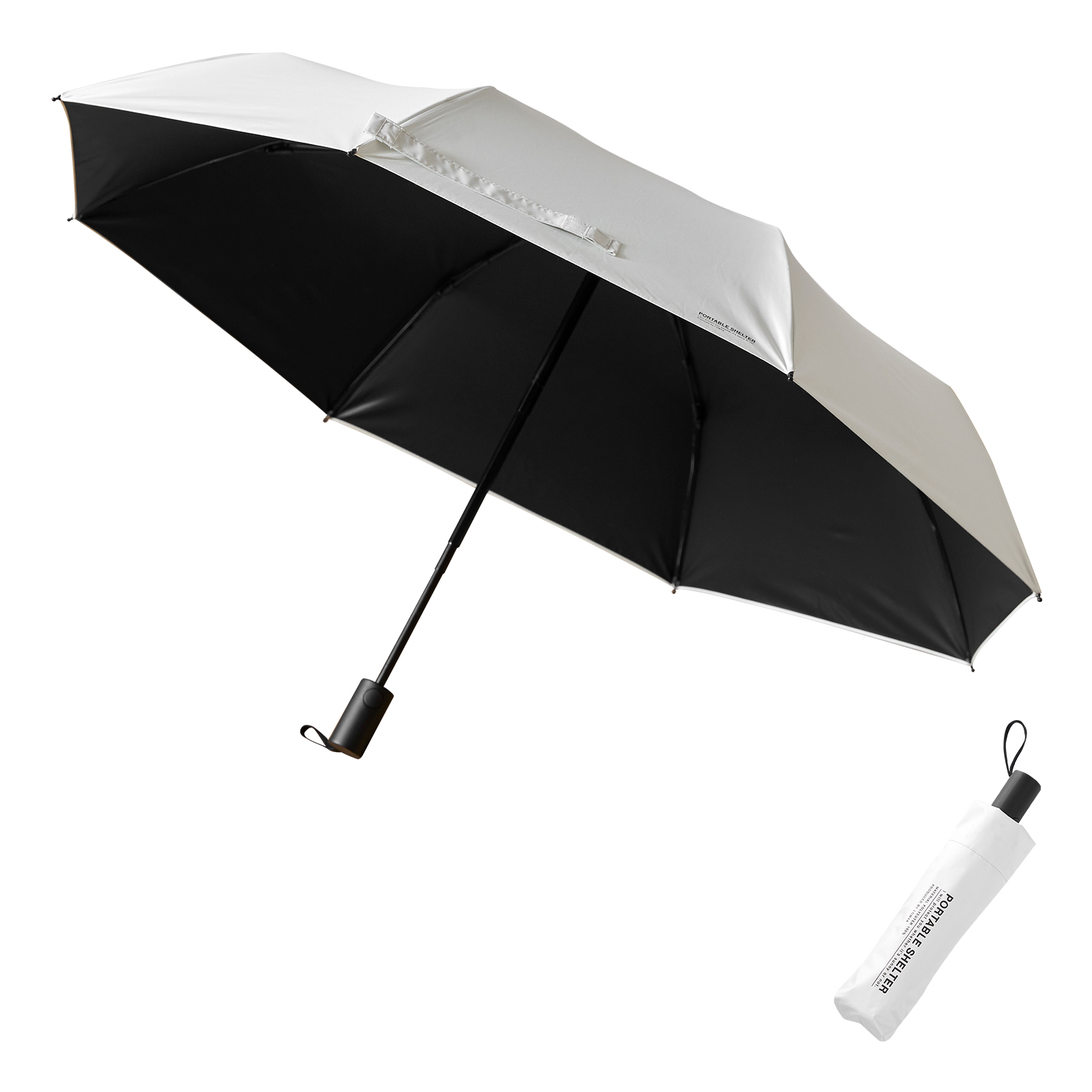 LOWYA 日傘 傘 UVカット 晴雨兼用 遮光 99.9%以上 1級遮光 折りたたみ ワンプッシュ 撥水 紫外線対策 ブラックコーティング 男女兼用 ユニセックス UPF50 ...