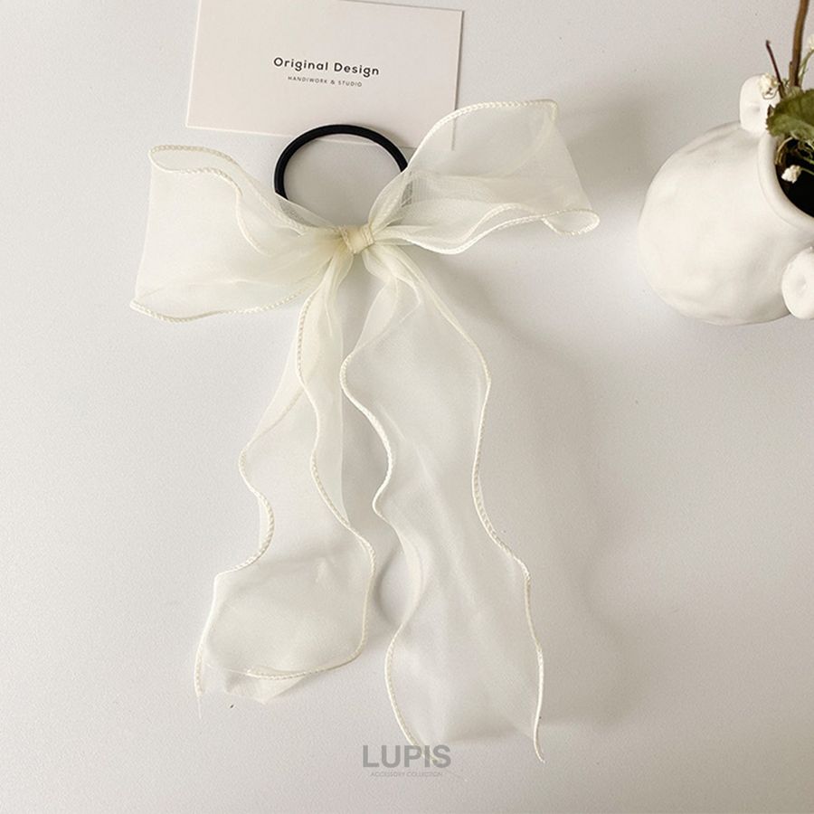 LUPIS ヘアゴム ヘアアクセサリー リボン オーガンジー シアー LUPIS ヘアゴム ヘアアクセサリー リボン オーガンジー シアー