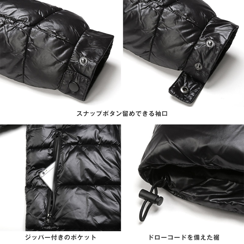 中綿ジャケット メンズ レディース フェイクダウン ブルゾン キルト アウター 防風 撥水 防寒 暖か 無地 スタンドネック aa-3387 ...