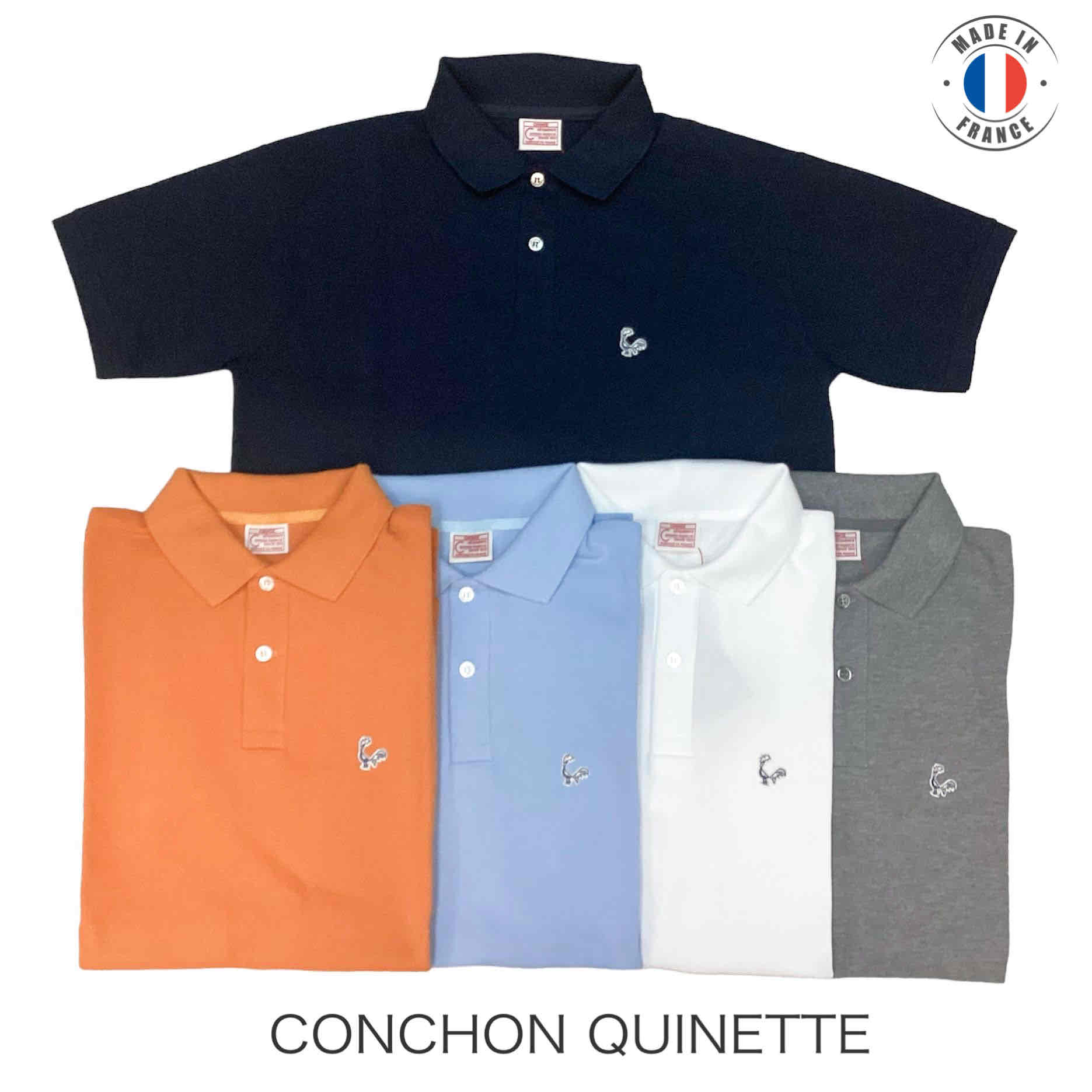 フランス製 送料無料 CONCHON QUINETTE【コンション キネット】LE POLO ポロシャツ メンズ(男性用)【smtb-m ...