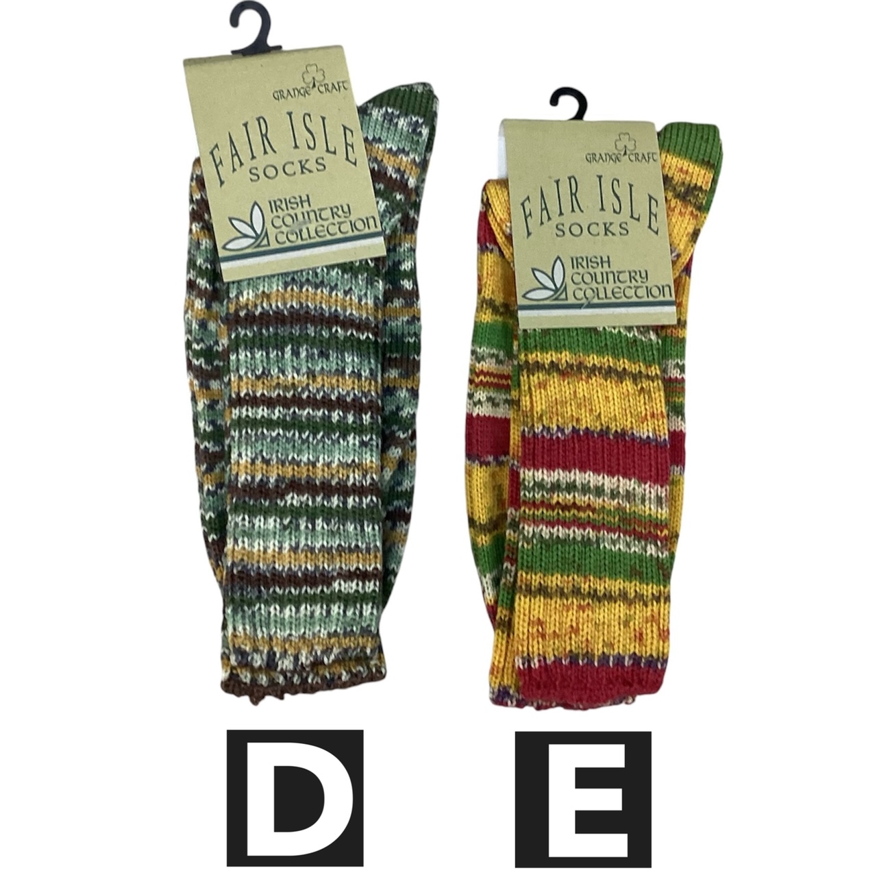 アイルランド製 GRANGE CRAFT【グランジ クラフト】FAIRISLE SOCKS フェアアイルソックス 靴下メンズ(男性用 ...