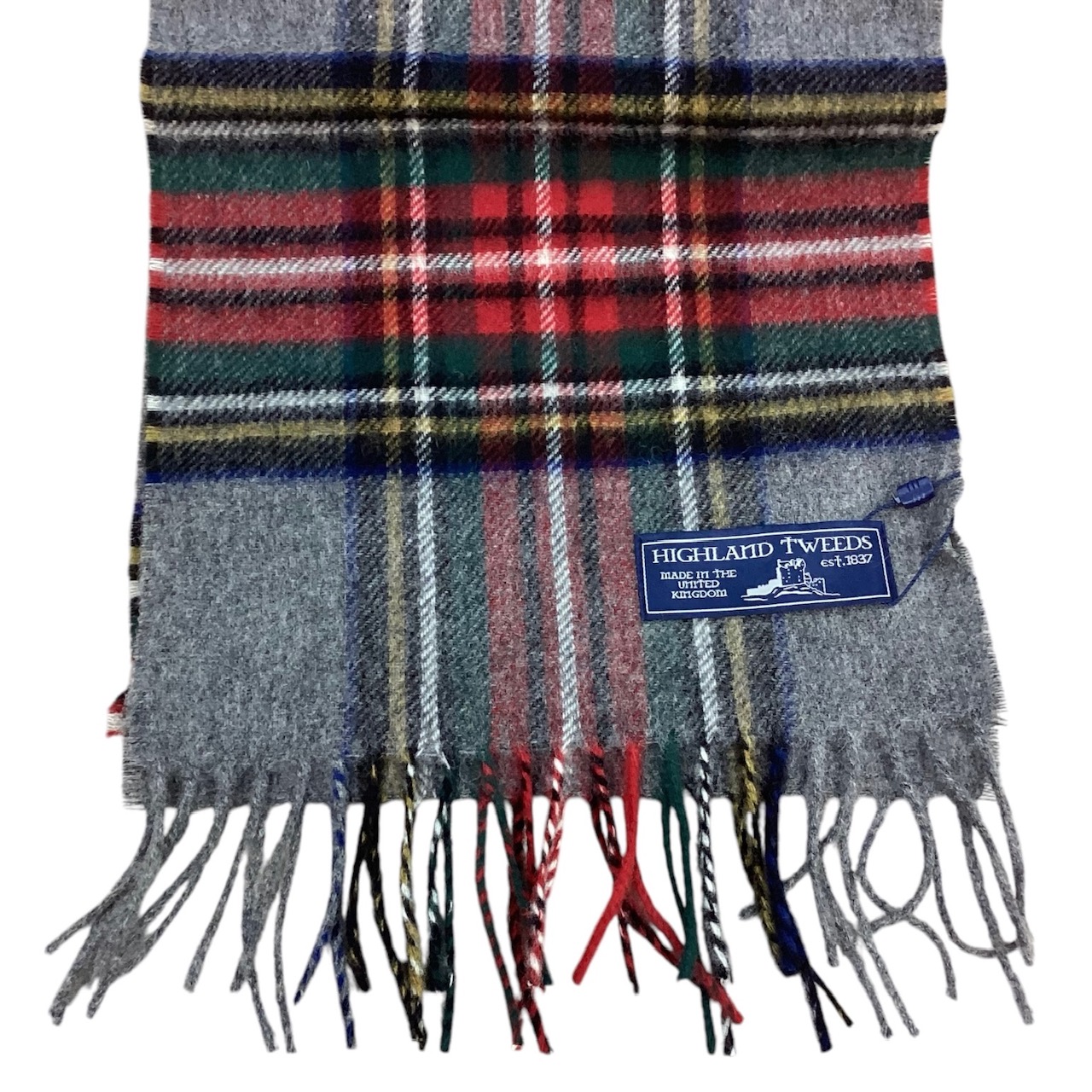 イギリス製 送料無料 HIGHLAND TWEEDS【ハイランドツイード】BRONTE【ブロンテ】GRY.ST マフラー スカーフ メンズ ...