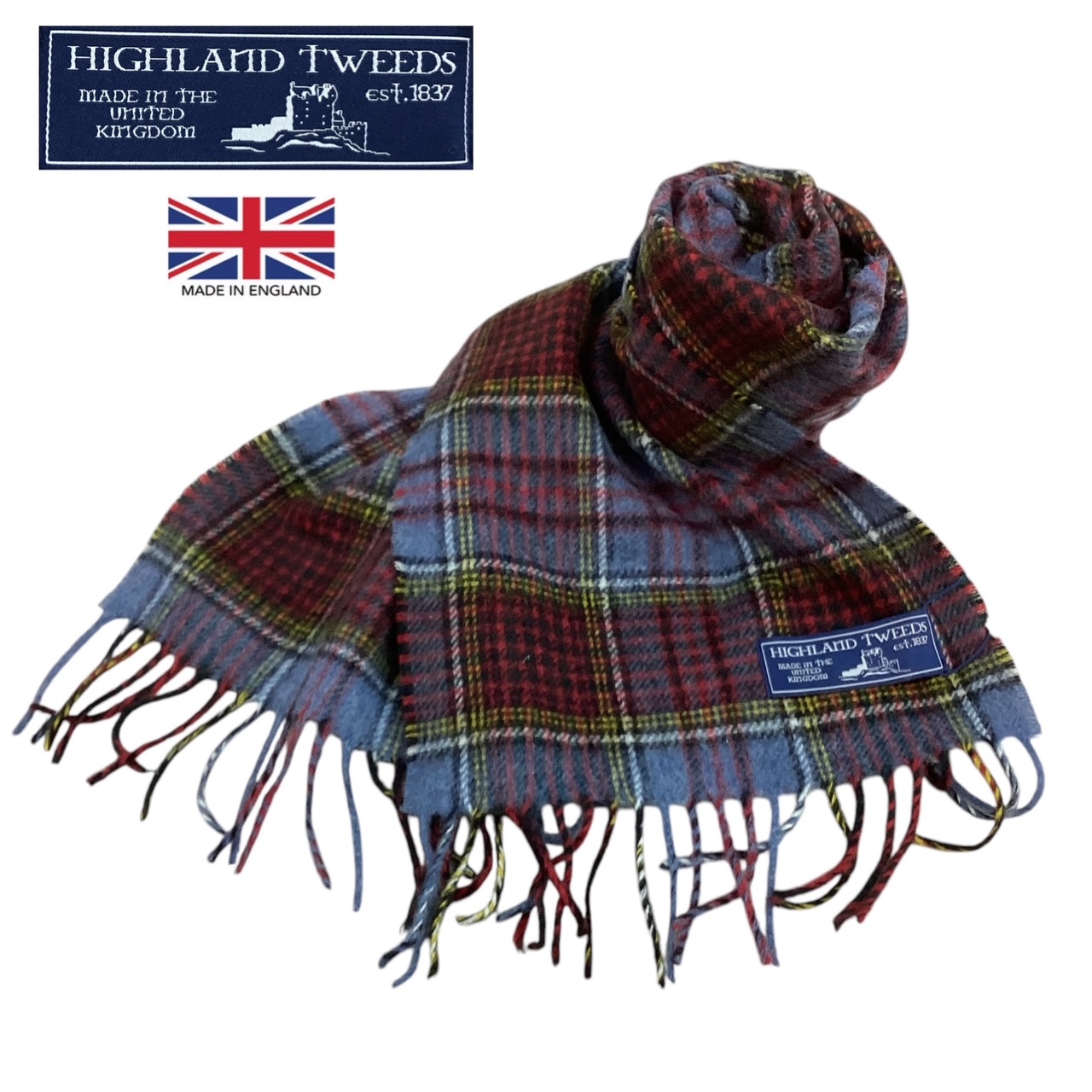 イギリス製 送料無料 HIGHLAND TWEEDS【ハイランドツイード】BRONTE【ブロンテ】ANDERSON マフラー スカーフ メンズ ...