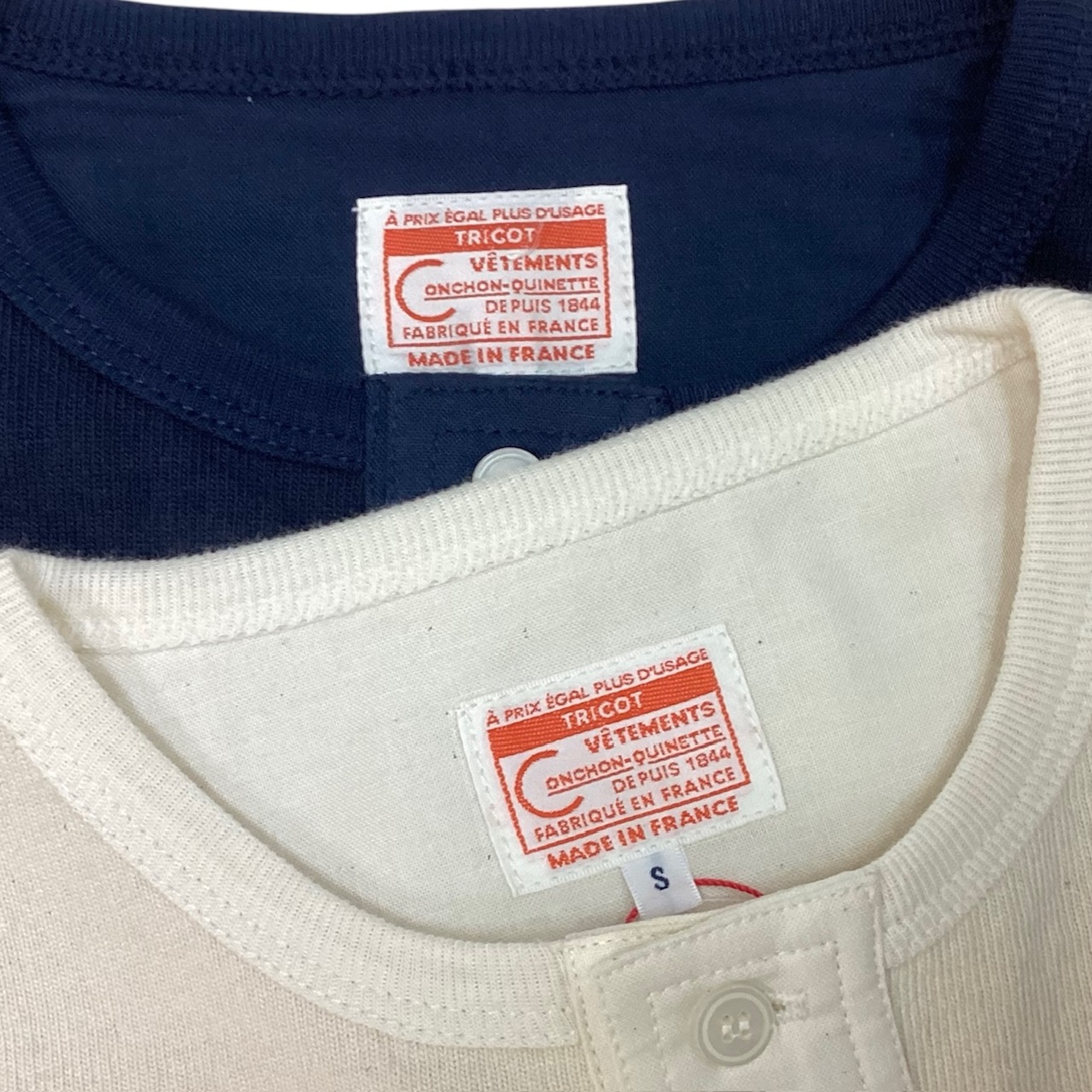 フランス製 送料無料 CONCHON QUINETTE【コンション キネット】ARMEE 長袖 ヘビーウェイト ヘンリーネックTシャツ メンズ ...