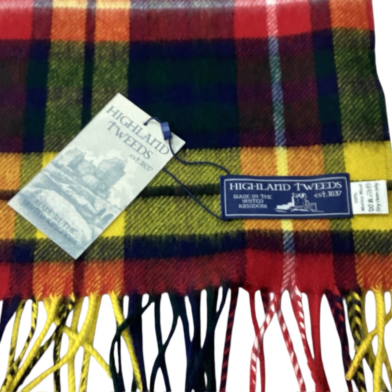 イギリス製 送料無料 HIGHLAND TWEEDS【ハイランドツイード】BRONTE【ブロンテ】BUCHANAN マフラー スカーフ メンズ ...