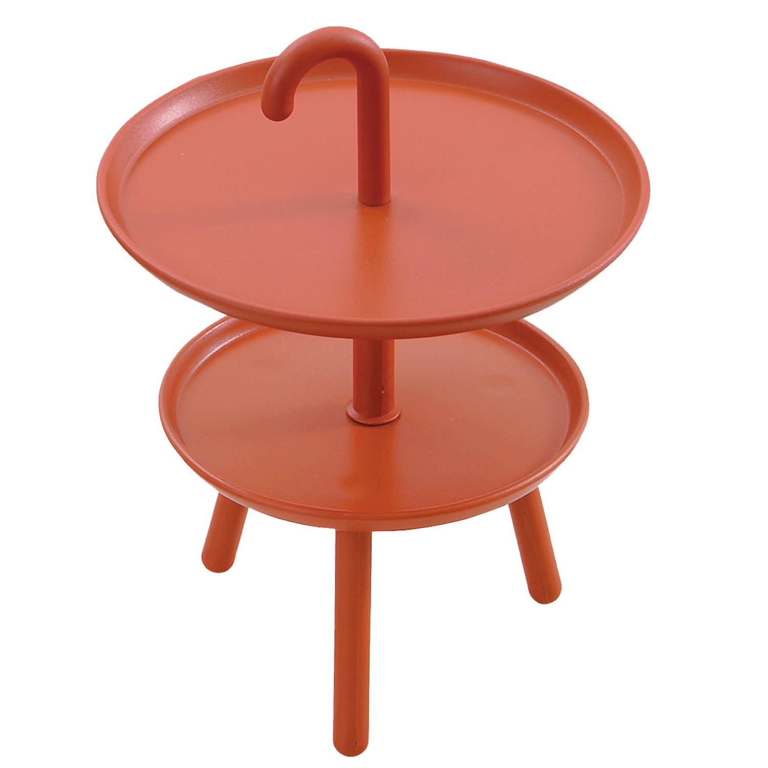 Sopomo ソポモ どこでもサイドテーブル 二段 持ち手付き 円形テーブル 組み立て式 アウトドア リビング ソファーテーブル サイド ...