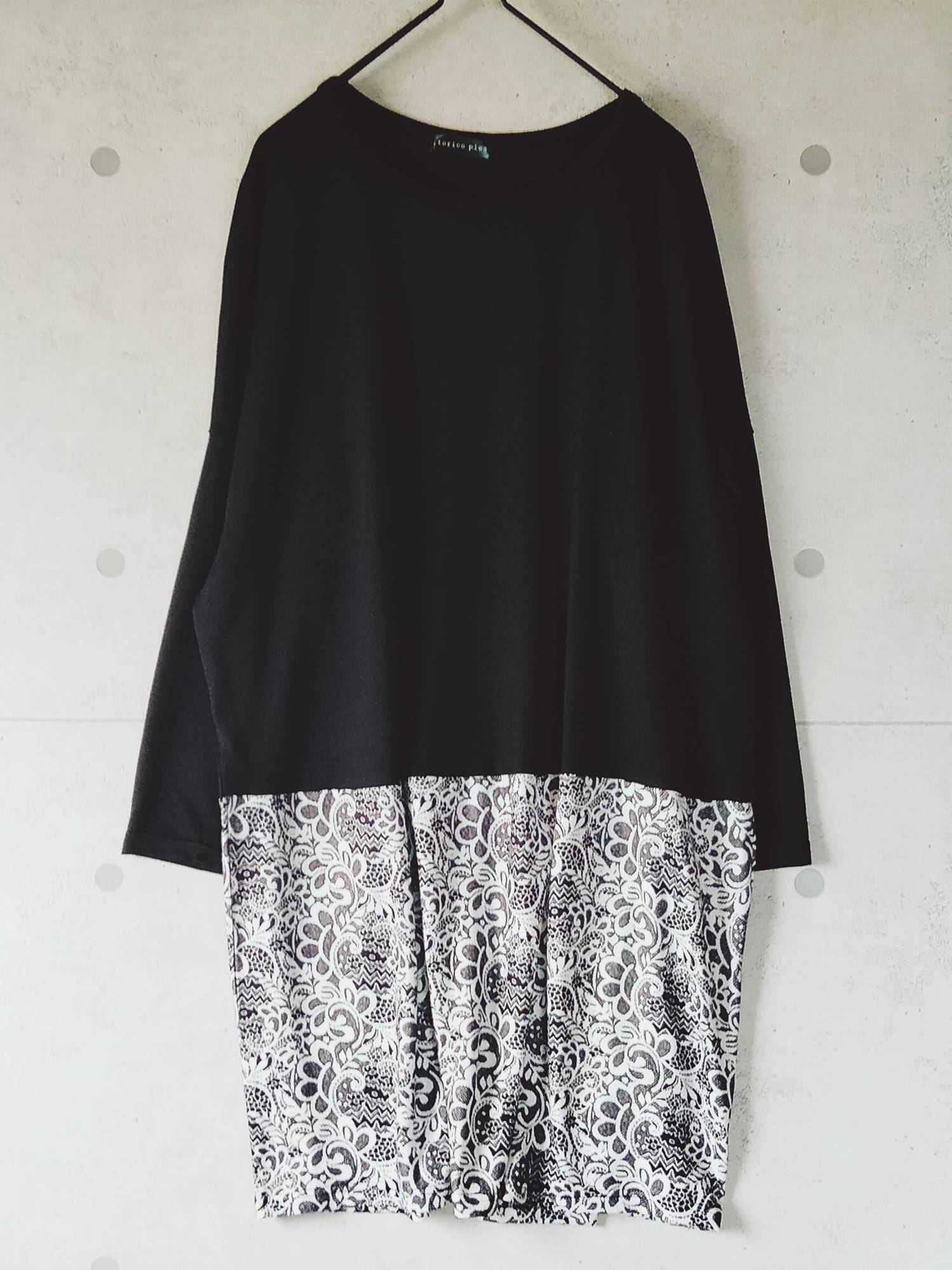 大きいサイズ チュニック 丸首 ナチュラル ワンピー 40代 50代 かわいい 長袖 ワンピース レース柄 大きめ レディース 二ットソー : torico-plus - 通販 - Yahoo ...