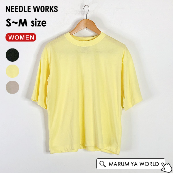 T/C天竺ロゴTシャツ レディース トップス 半袖Tシャツ 半そで カットソー ニードルワークス NEEDLE WORKS 2003238 ...