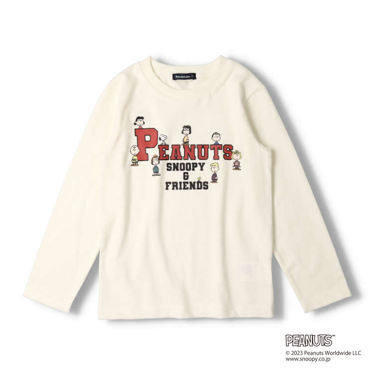 moujonjon 【子供服】 (ムージョンジョン) 【PEANUTS】スヌーピーロゴTシャツ 90cm 110cm 130cm キッズ 男の子 女の子 F50852 CP : こどもの森e ...