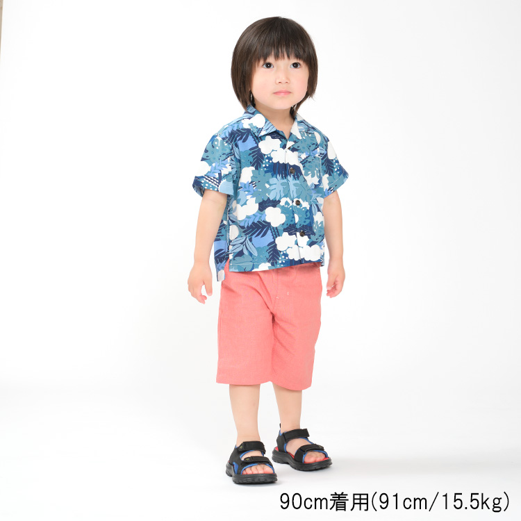 moujonjon アウトレット50%OFF価格 (ムージョンジョン) ボタニカル柄レーヨン半袖シャツ 90cm〜140cm M32504 : こどもの森e-shop Yahoo!店 - 通販 ...