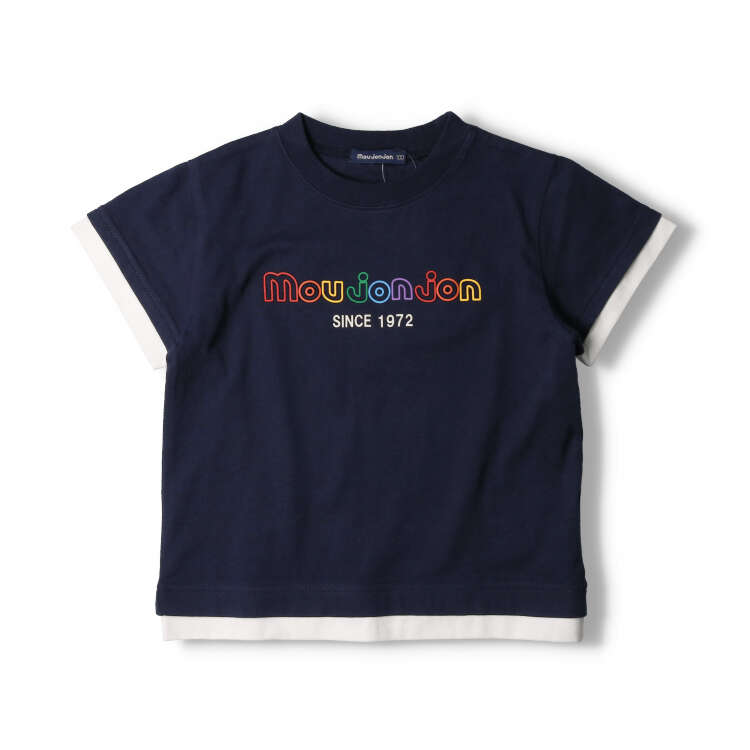 moujonjon アウトレット50%OFF価格 (ムージョンジョン) カラフルロゴプリント半袖Tシャツ 80cm〜140cm M32809 ...