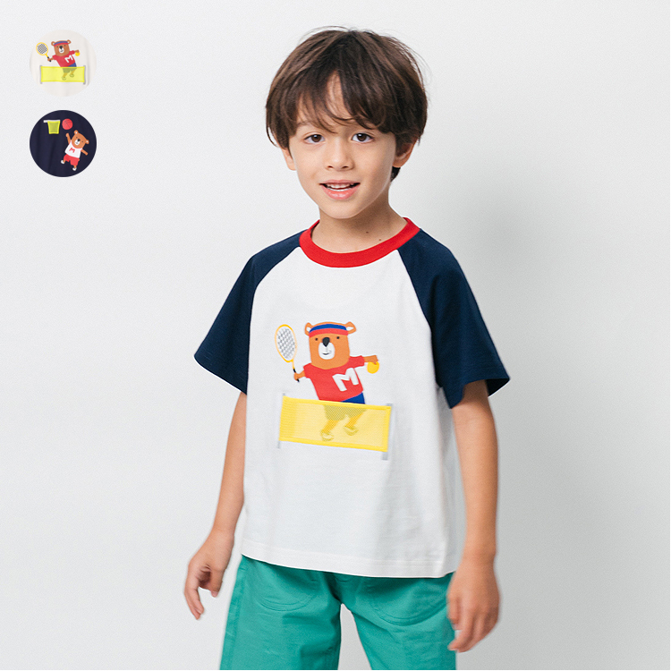 moujonjon 再値下げ 25夏SALE50%OFF価格 (ムージョンジョン) くまプリントラグラン半袖Tシャツ M34808 : こどもの森e-shop Yahoo!店 - 通販 ...