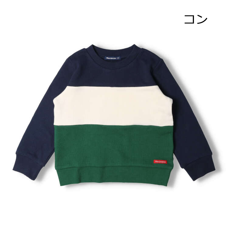 moujonjon（ムージョンジョン） 【再値下げ】【23秋冬SALE30%OFF価格】moujonjon 3段切替裏毛トレーナー・スウェット ...