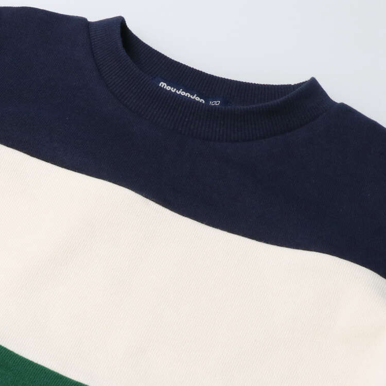 moujonjon（ムージョンジョン） 【再値下げ】【23秋冬SALE30%OFF価格】moujonjon 3段切替裏毛トレーナー・スウェット ...