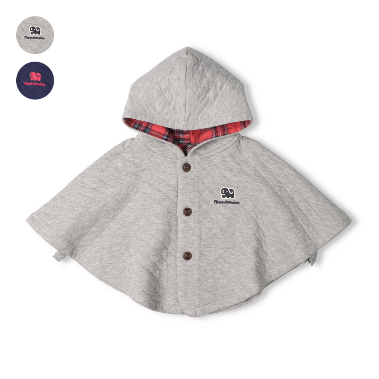 moujonjon 子供服 (ムージョンジョン) ニットキルトマント・ケープ・ポンチョ S M54105 : こどもの森e-shop Yahoo!店 - 通販 - Yahoo!ショッピング