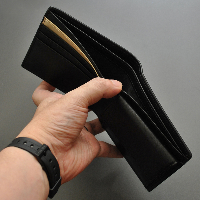 二つ折り財布 シープスキン紳士短財布 BZSQ 253 羊革二つ折り財布 3色