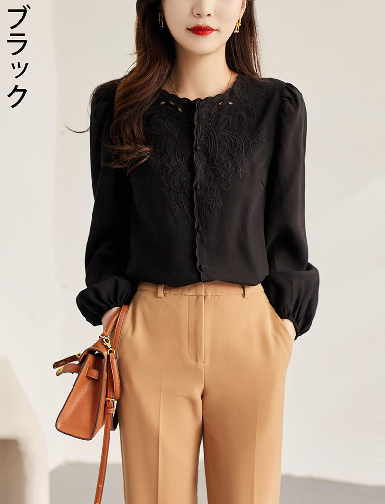 トップス レディース ブラウス チュニック トレンド 春 秋人気 カジュアル オフィス 長袖 春服 レース 大きいサイズ ゆったり 袖 ボリューム きれいめ : masamasa - 通販 ...