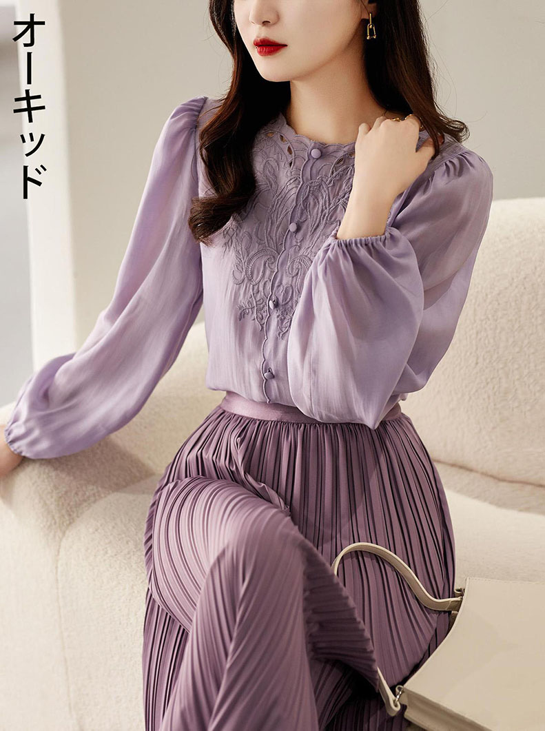 トップス レディース ブラウス チュニック トレンド 春 秋人気 カジュアル オフィス 長袖 春服 レース 大きいサイズ ゆったり 袖 ボリューム きれいめ : masamasa - 通販 ...