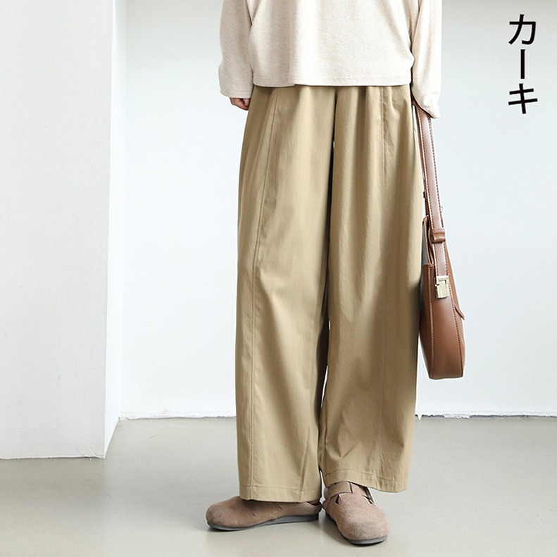 コットンリネンカーブパンツ レディース 夏 ウエストゴム 総ゴム カジュアル ワイドパンツ 体型カバー ブラック 綿麻 コットンリネン : masamasa - 通販 - Yahoo!ショッピング