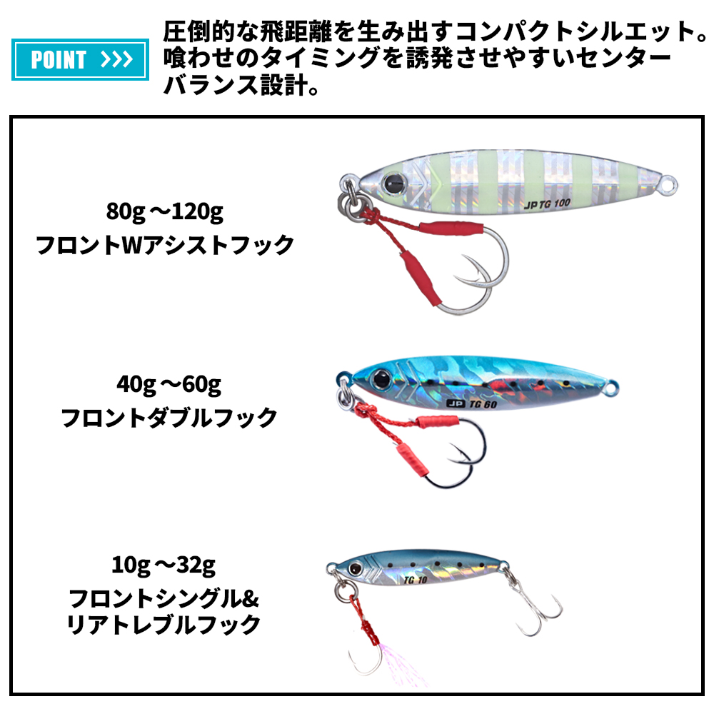 Major Craft メジャークラフト ジグパラ TG タングステン 50g JPTG-50 飛脚ゆうパケット : ますびと商店 - 通販 ...