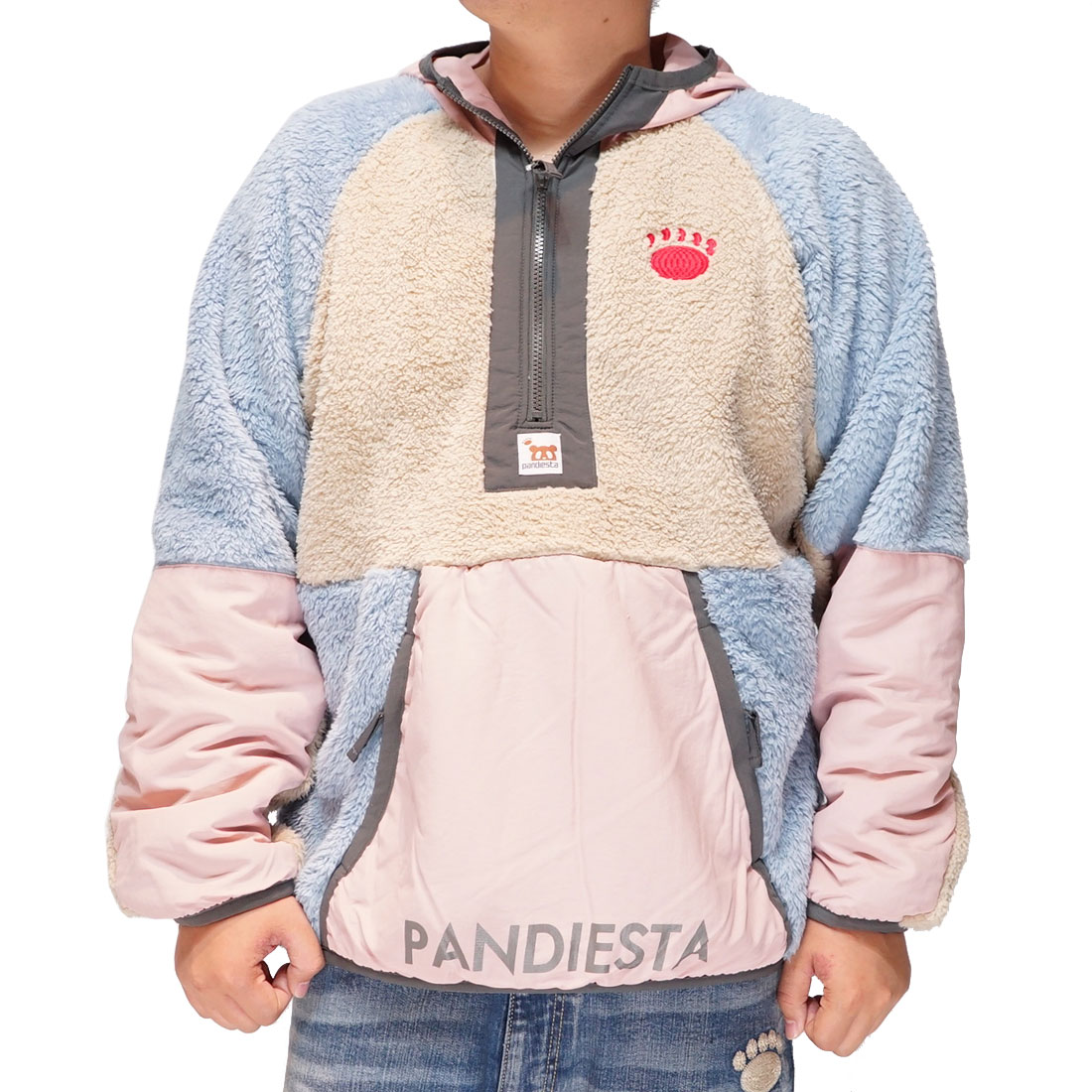 パンディエスタ PANDIESTA アノラックパーカー ソフトフリース ハーフジップ メンズ パンダ 和柄 533565 送料無料 ...