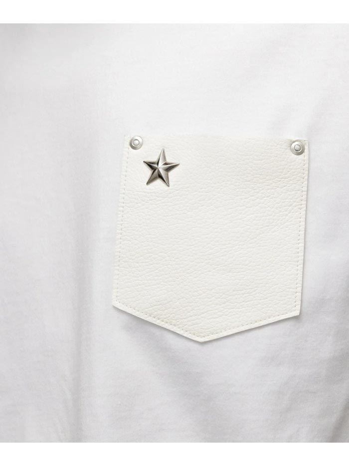 Schott(ショット) Tシャツ 半袖 メンズ ワンスター レザー ポケット