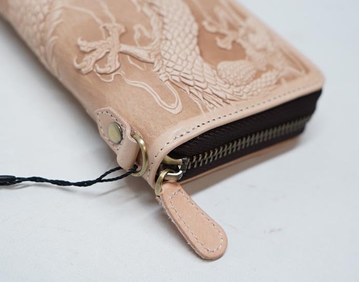 絡繰魂 カラクリダマシイ レザー ロングウォレット 和柄 長財布 龍 本