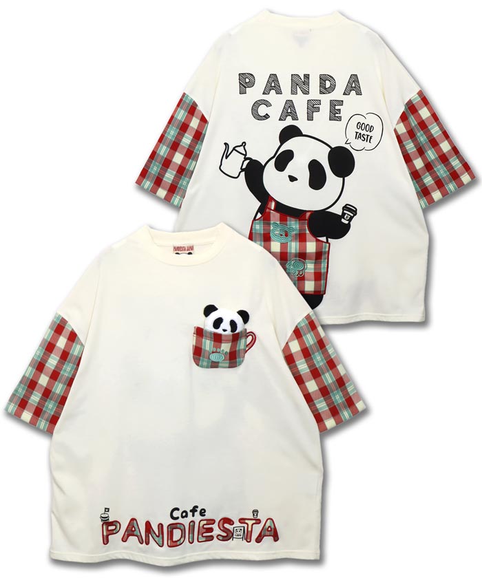 パンディエスタ PANDIESTA Tシャツ 半袖 パンダ ビッグサイズ カフェ ぬいぐるみ付き メンズ 和柄 554470 送料無料 ...