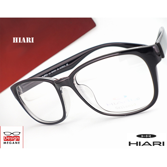 メガネ 度付 HIARI (ひおり) Eyewear 超弾力性新素材 (グリルアミドTR-90) Black 軽量 眼鏡 送料無料 ＋ カラー ...