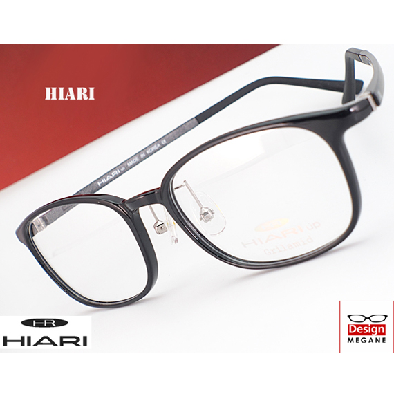 メガネ 度付 HIARI (ひおり) Eyewear 超弾力性新素材 (グリルアミドTR-90素材) Black 軽量 眼鏡 送料無料 ...