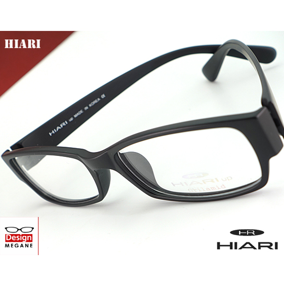 メガネ 度付 HIARI (ひおり) Eyewear 超弾力性新素材 (グリルアミドTR-90) M.Black 軽量 眼鏡 送料無料 ...