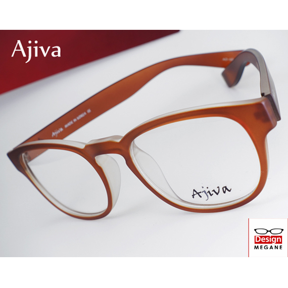 メガネ 度付 Ajiva Eyewear 超弾力性新素材 (グリルアミドTR-90素材) Brown 軽量 ボストン型 眼鏡一式 送料無料 ...