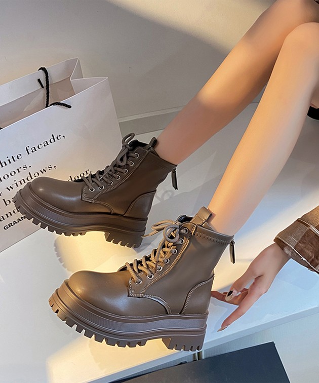 Lace Ladies（レースレディース） レザー調 ラウンドトゥ レースアップ