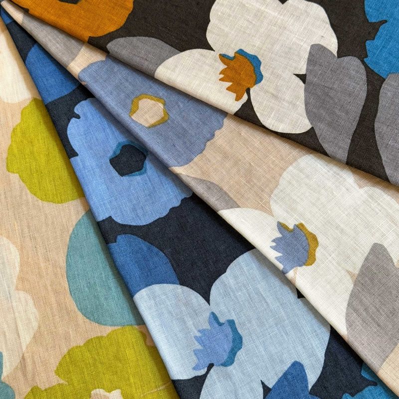 LIBERTY. LIBERTY FABRICS リバティプリント 国産フランダースリネン生地＜Verve Pop＞(ヴァーヴ・ポップ ...