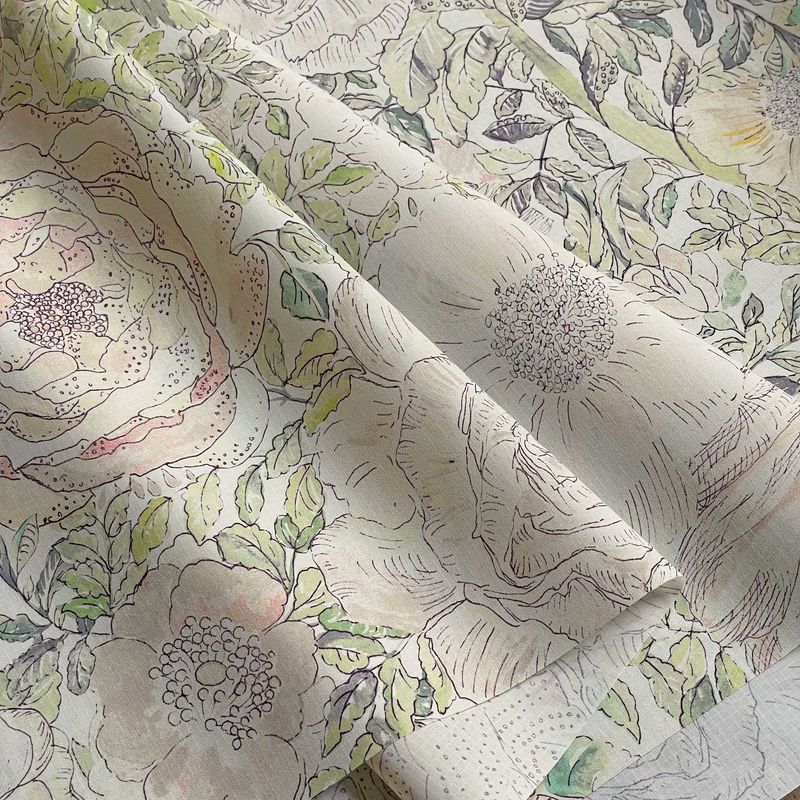 LIBERTYリバティプリント 国産リサイクルナイロンリップストップ生地(エターナル)＜Rose Xanthe＞(ローズザンジー)【ペール ...