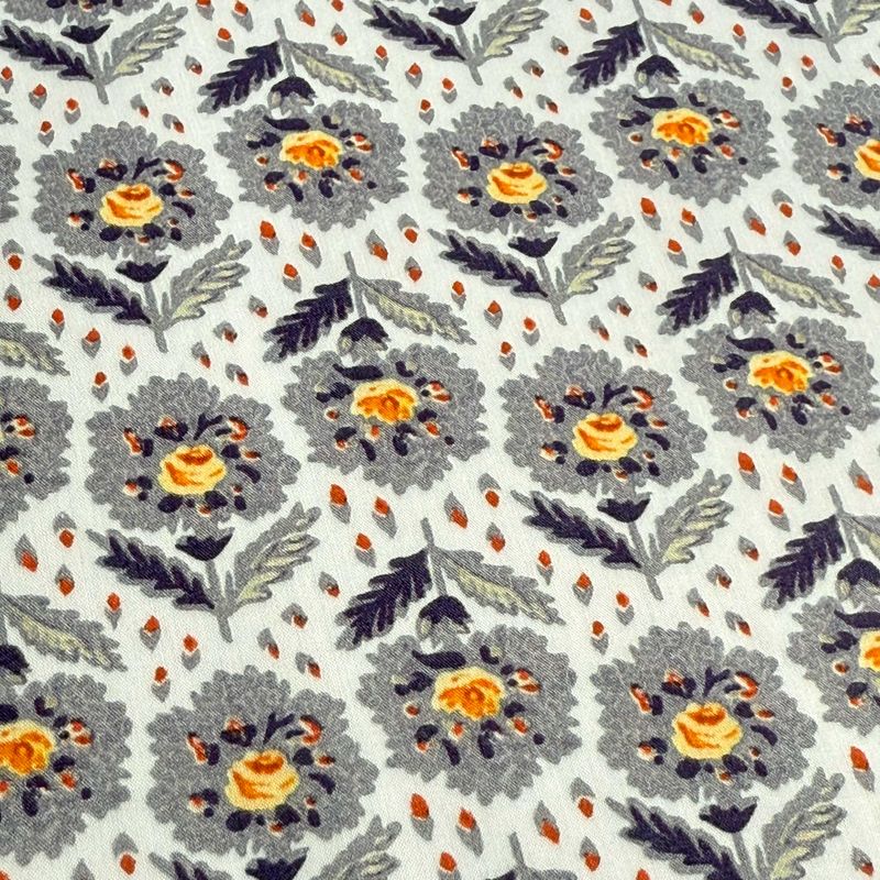 LIBERTY. LIBERTY FABRICS リバティプリント イタリア製タナローン生地＜Rosemary Path＞(ローズマリー・パス)【グレー】《2025SS Botanical ...