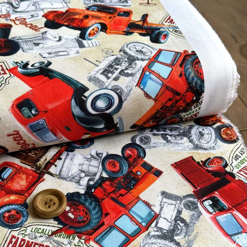 USAコットン Farmer's Market Fabric Fresh&Local A Days Work(ファーマーズマーケット ...